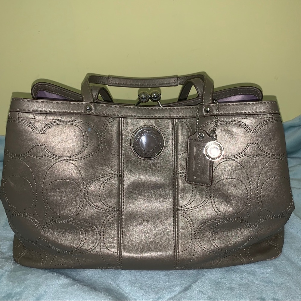 Coach Signature C Stitch Bronze Bag # A1276-F19413 - Gem